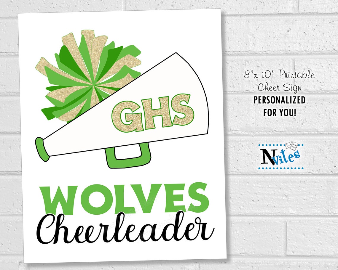 Cheerleader Locker Sign Printable Cheerleading Team Hotel - Etsy