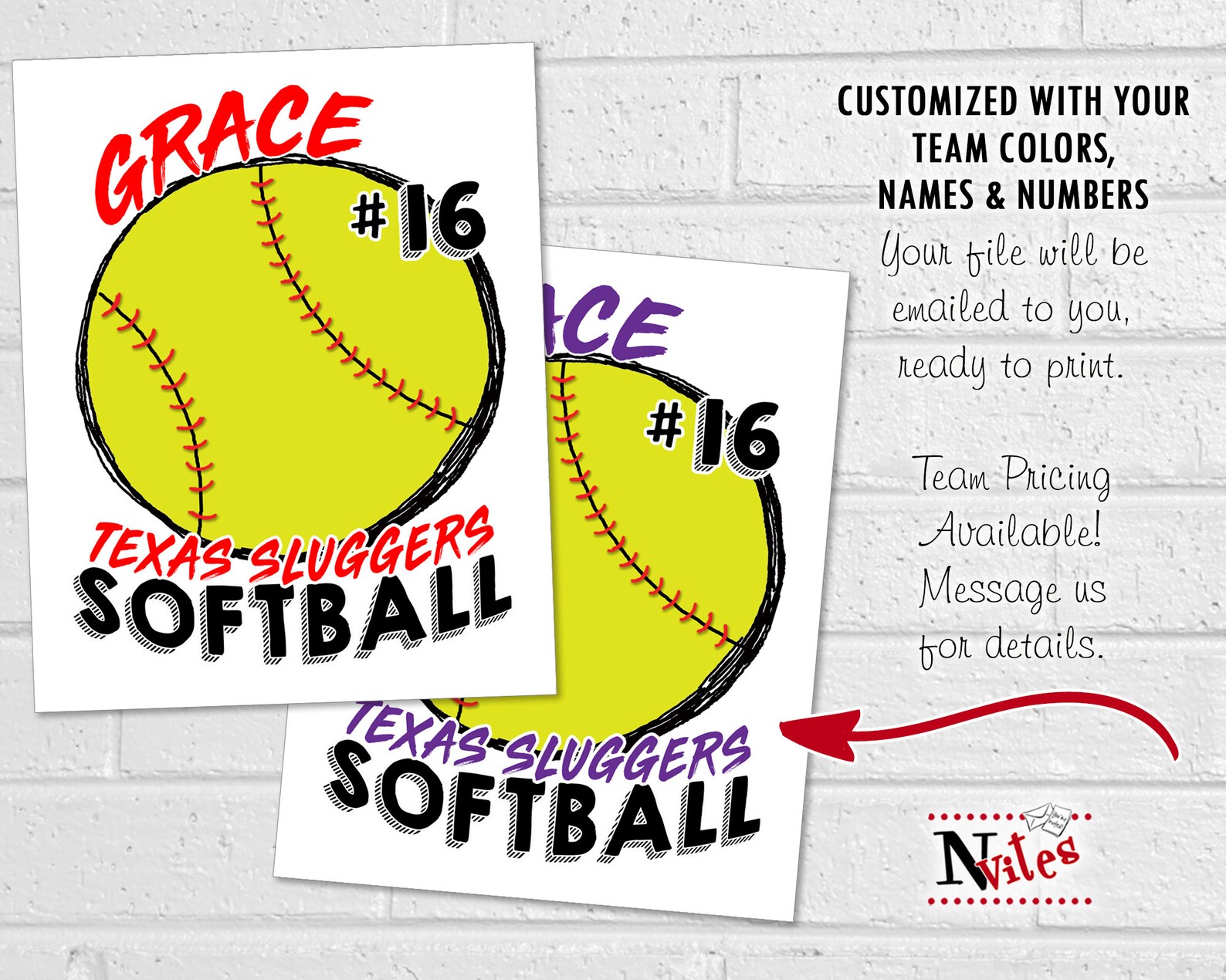 Softball Door Hanger or Locker Sign Printable Softball Signs - Etsy