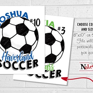 Soccer Locker Sign, Personalized Soccer Team Door Signs, Custom Soccer ...