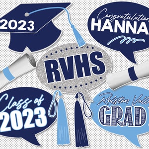 Graduation Photo Booth Props, Class of 2023 Photo Props, Personalized ...