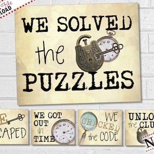 Escape Room Signs, Escape Room Photo Props, Printable Escape Room Party ...