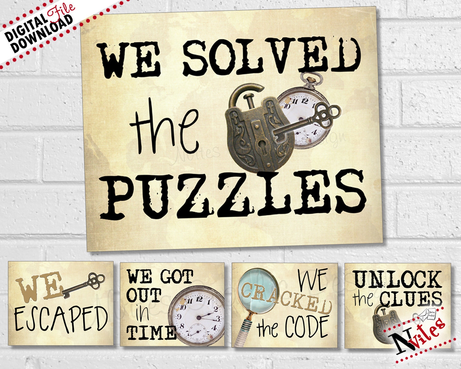 Escape Room Signs Escape Room Photo Props Printable Escape - Etsy Nederland