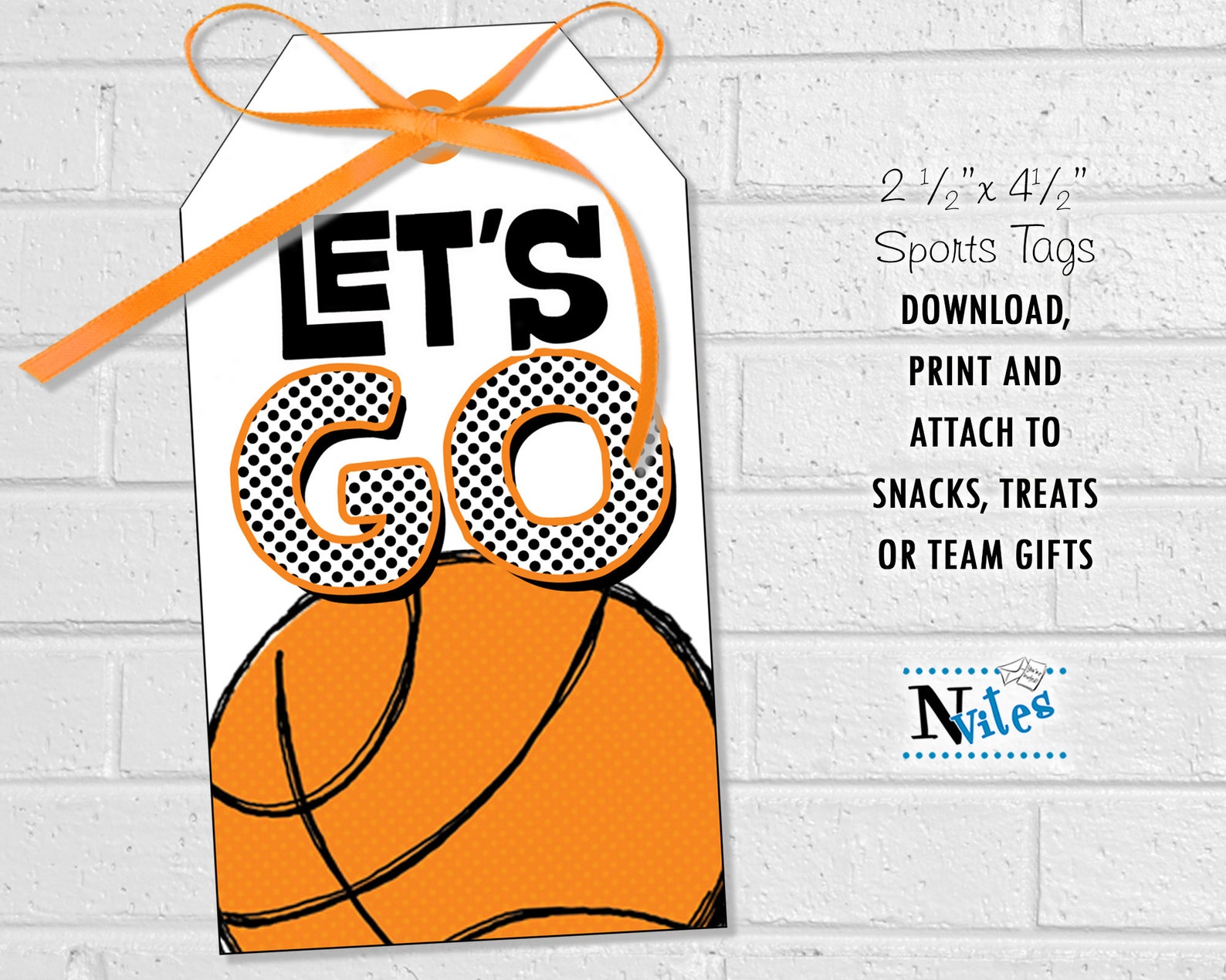 Basketball Good Luck Tags, Basketball Team Tournament Treat Label, Let ...