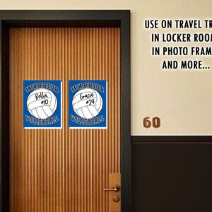 Printable Volleyball Locker Sign, Volleyball Team Hotel Door Hanger ...