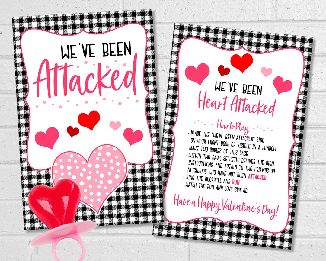 Heart Attack Kids Valentine Game, Printable Valentine Neighbor and ...