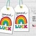 Good Luck Tags With Rainbow Design Printable Lucky Rainbow - Etsy
