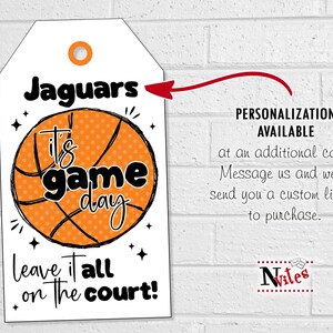 Basketball Game Day Good Luck Tags, Team Tournament Treat Label, Leave ...