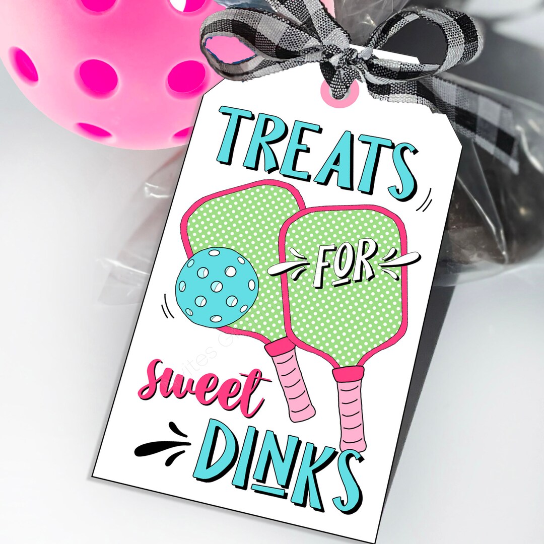 Pickleball Treat Tags, Team Competition Good Luck Gift, Printable ...