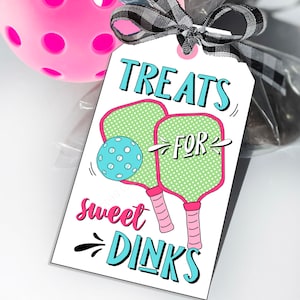 Pickleball Treat Tags, Team Competition Good Luck Gift, Printable ...