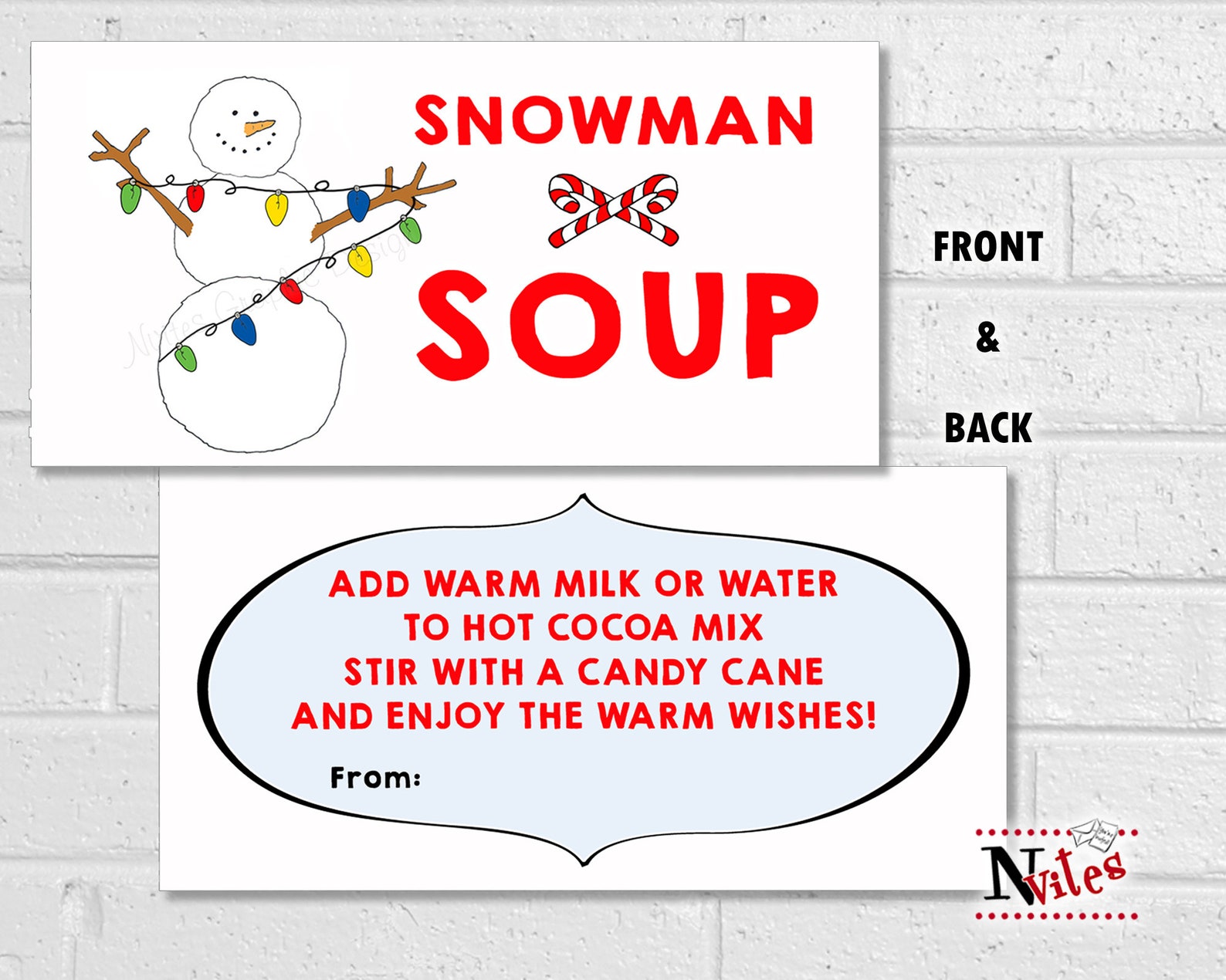 Snowman Soup Bag Toppers Snowman Soup Tags Printable Snowman | Etsy