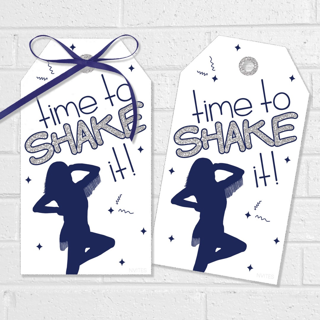 Dance Good Luck Tags, Printable Poms Team Competition Favor Tags and ...