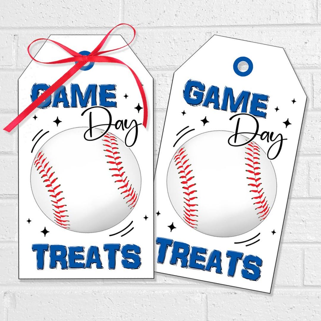 Baseball Game Day Treats, Team Tournament Goodie Bag Tags, Leave It on ...