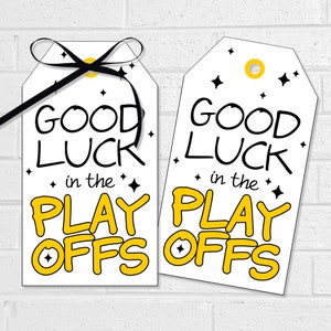 Playoffs Good Luck Tags, Team Game Day Treats, Printable Sports Post ...
