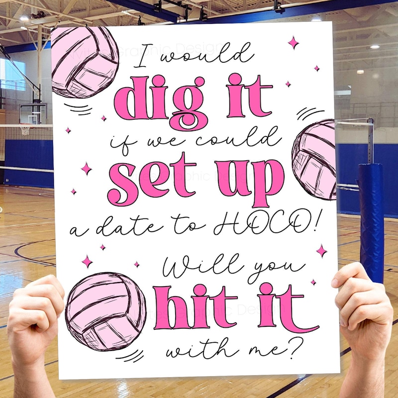 Volleyball Hoco Poster - Etsy