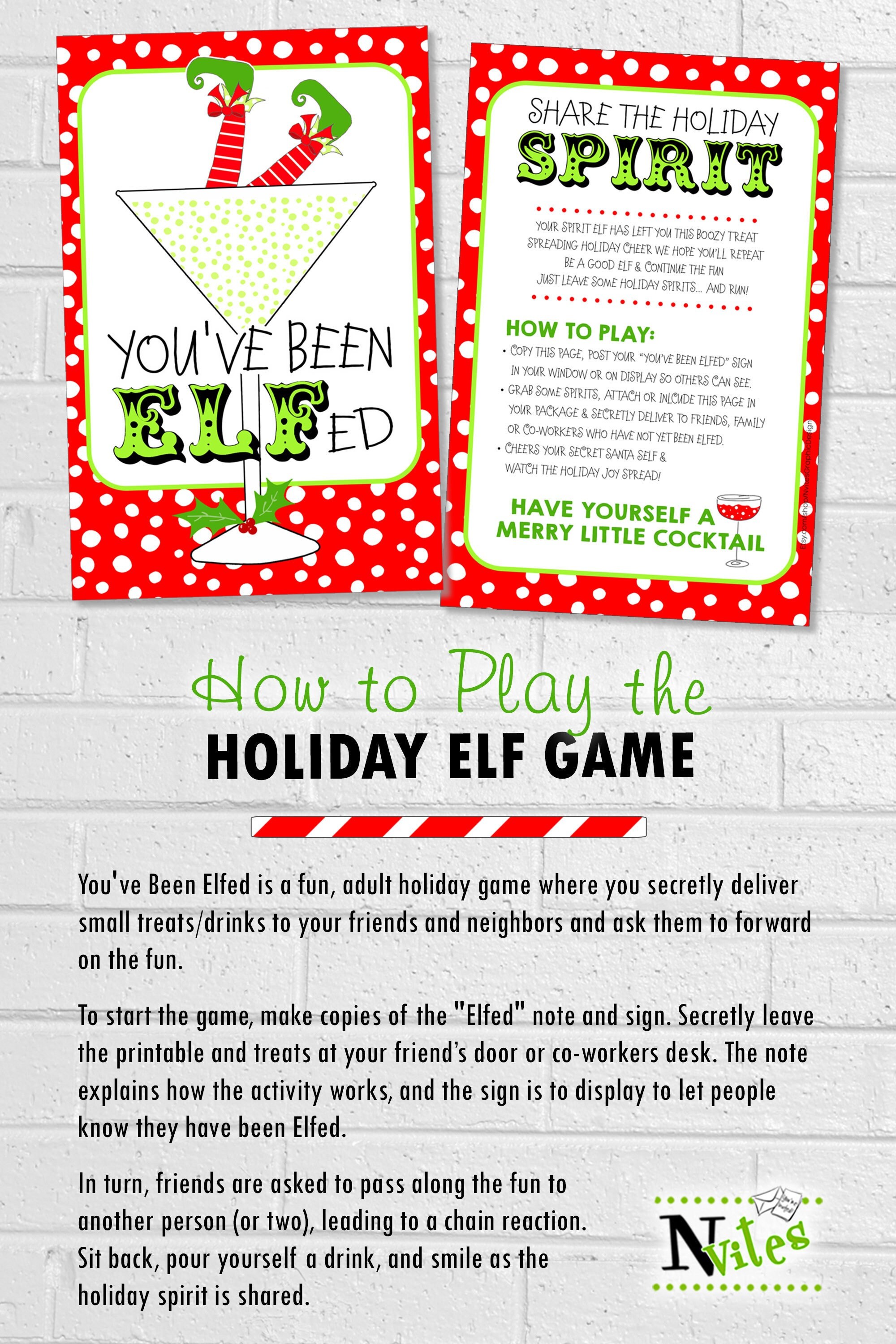 You've Been Elfed Adult Holiday Game You've Been | Etsy