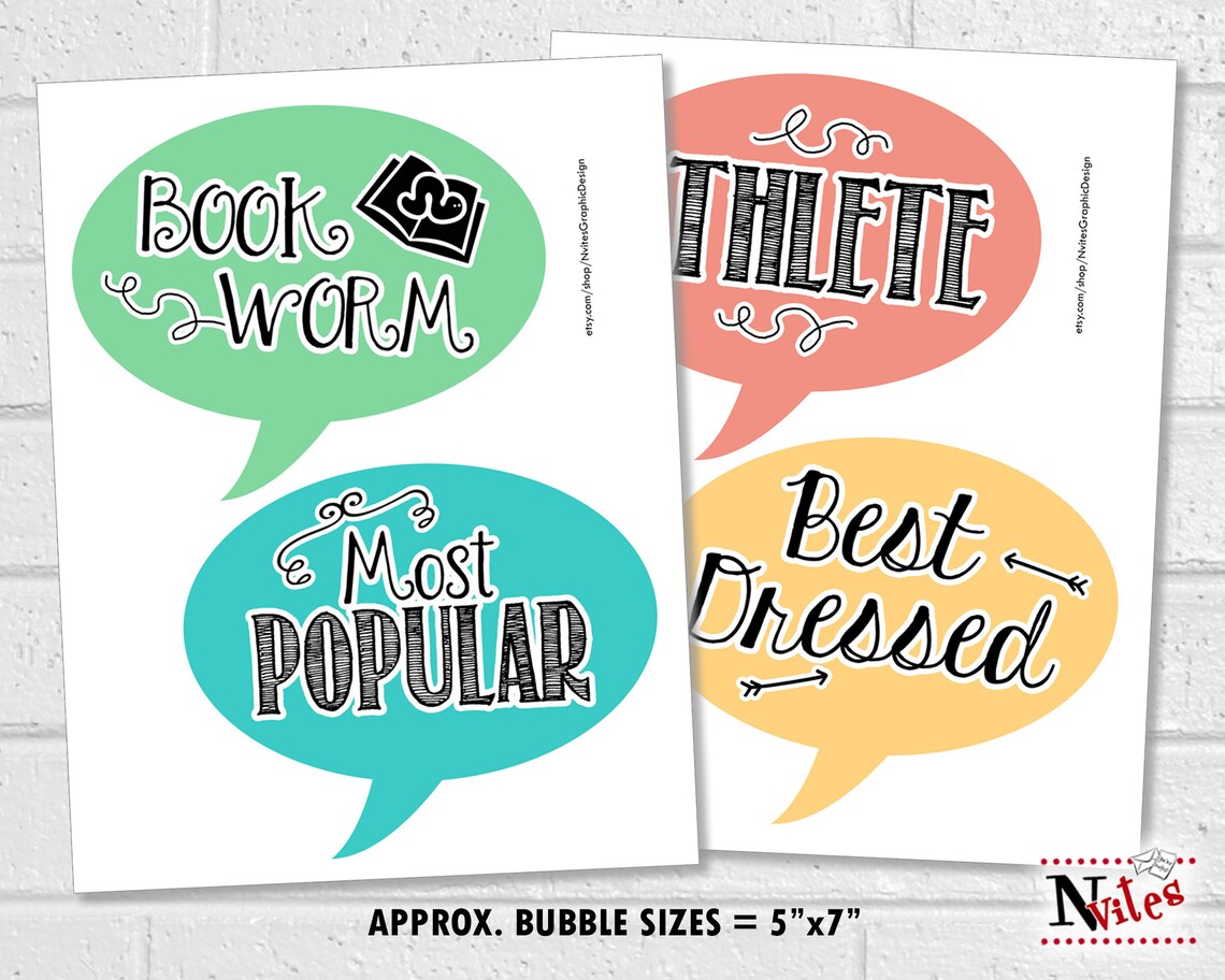 High School Photo Booth Props Prom Homecoming Graduation or - Etsy