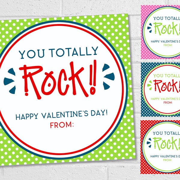 You Rock Valentine - Etsy