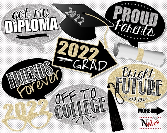 Graduation Photo Booth Props Class of 2022 Photo Props | Etsy