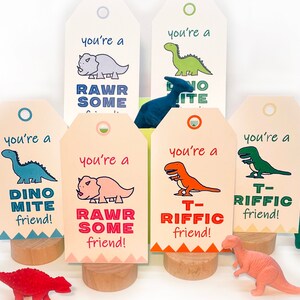 Dinosaur Treat Tags, Dinomite Friend Party Favors, T Rex Printable ...