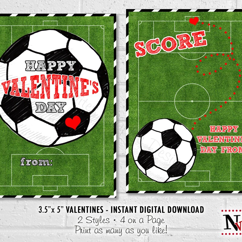 Soccer Valentine - Etsy