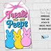 Easter Peeps Treat Tags, Bunny Candy Labels, Printable Gift Bags ...