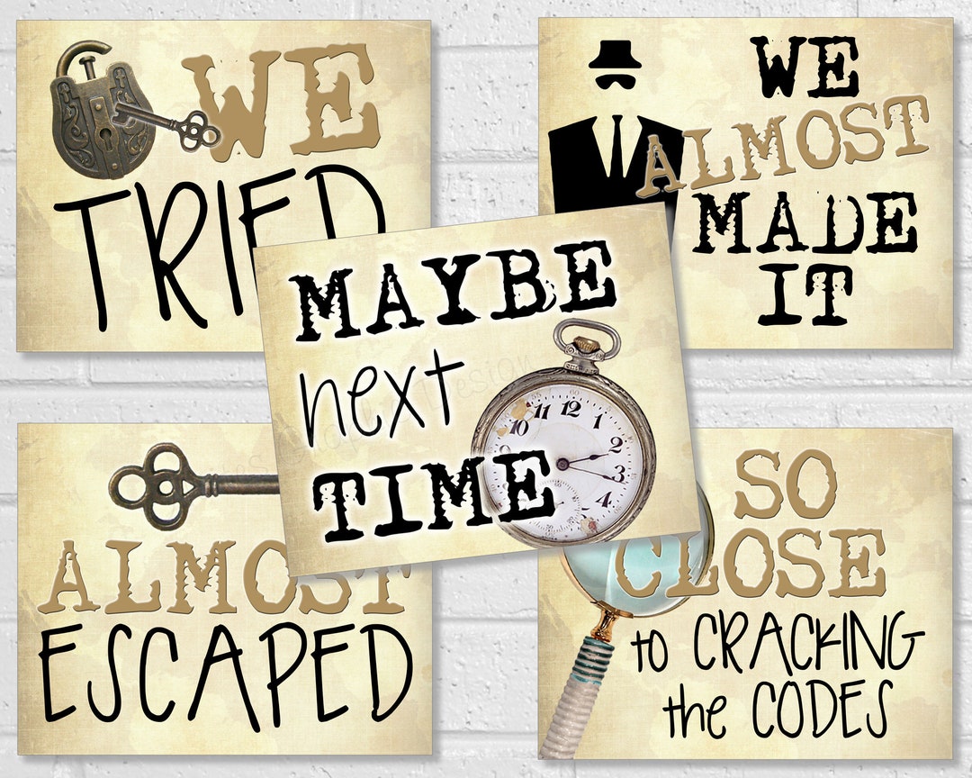 Escape Room Signs, Escape Room Photo Props, Printable Escape Room Party ...
