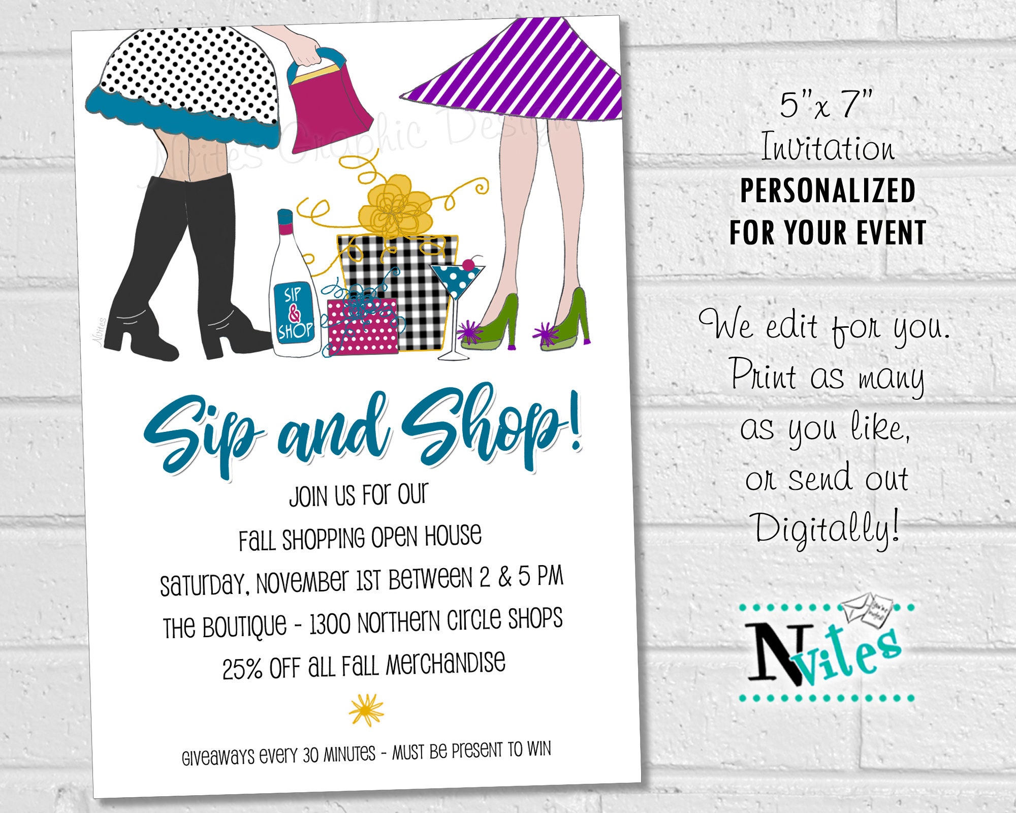 Sip & Shop Event Invitation Pop up Shop Invitation Ladies - Etsy