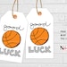 Basketball Good Luck Tags Basketball Team Treat Labels - Etsy