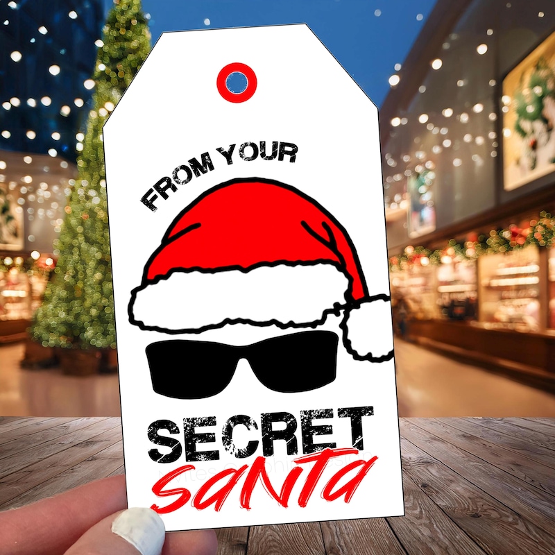 Secret Santa Sticker - Etsy