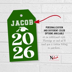 Graduation Treat Tags, Class of 2025 Grad Cap Party Favor or Thank You ...