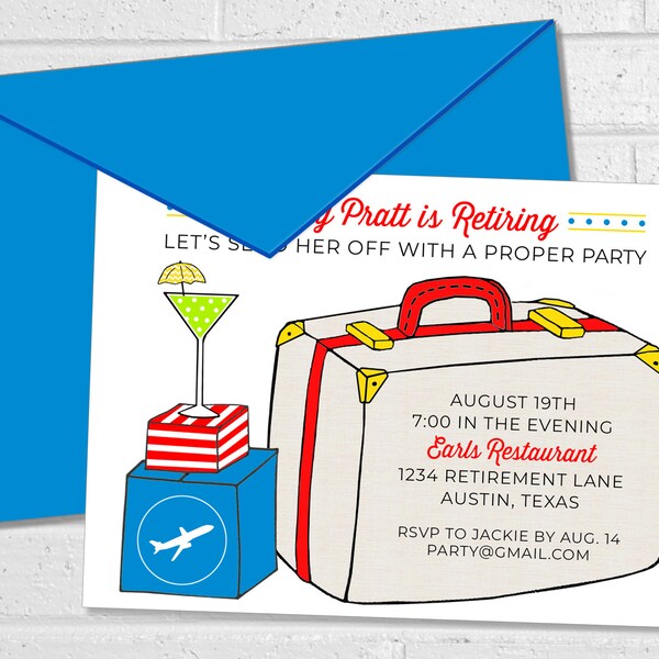 Bon Voyage Invite - Etsy