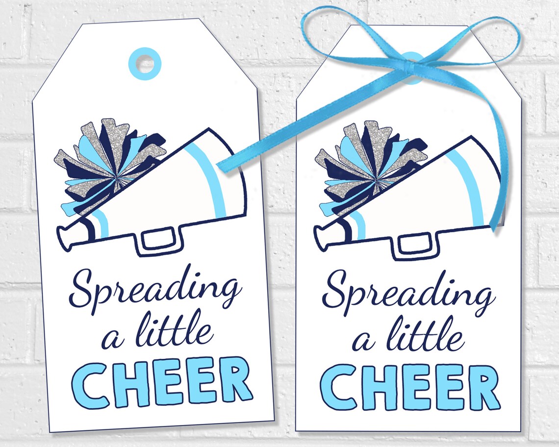 Good Luck Cheer Tags Cheerleading Team Treat Labels - Etsy