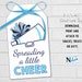 Good Luck Cheer Tags, Cheerleading Team Treat Labels, Printable Navy ...