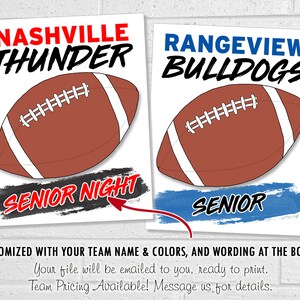 Football Locker Sign, Football Team Hotel Door Hanger, Custom Football ...