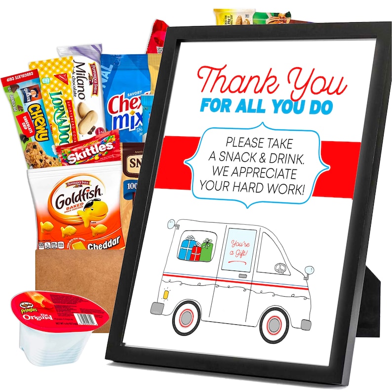 Staff and Employee Thank You Snack & Drink Sign, Teacher and Nurse ...