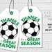 Soccer Great Season Tags, Printable End of Season Soccer Team Favor ...
