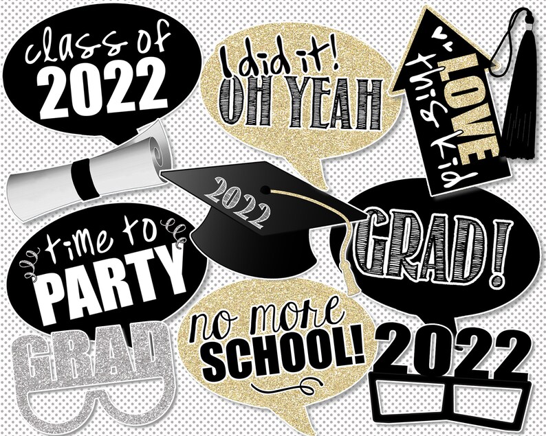 Graduation Photo Booth Props Class of 2022 Photo Props | Etsy