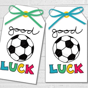 Sports Good Luck Tags Team Name Treat Labels Printable - Etsy