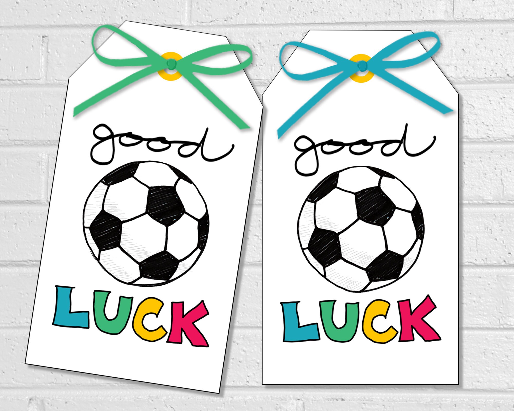 Sports Good Luck Tags Team Name Treat Labels Printable - Etsy