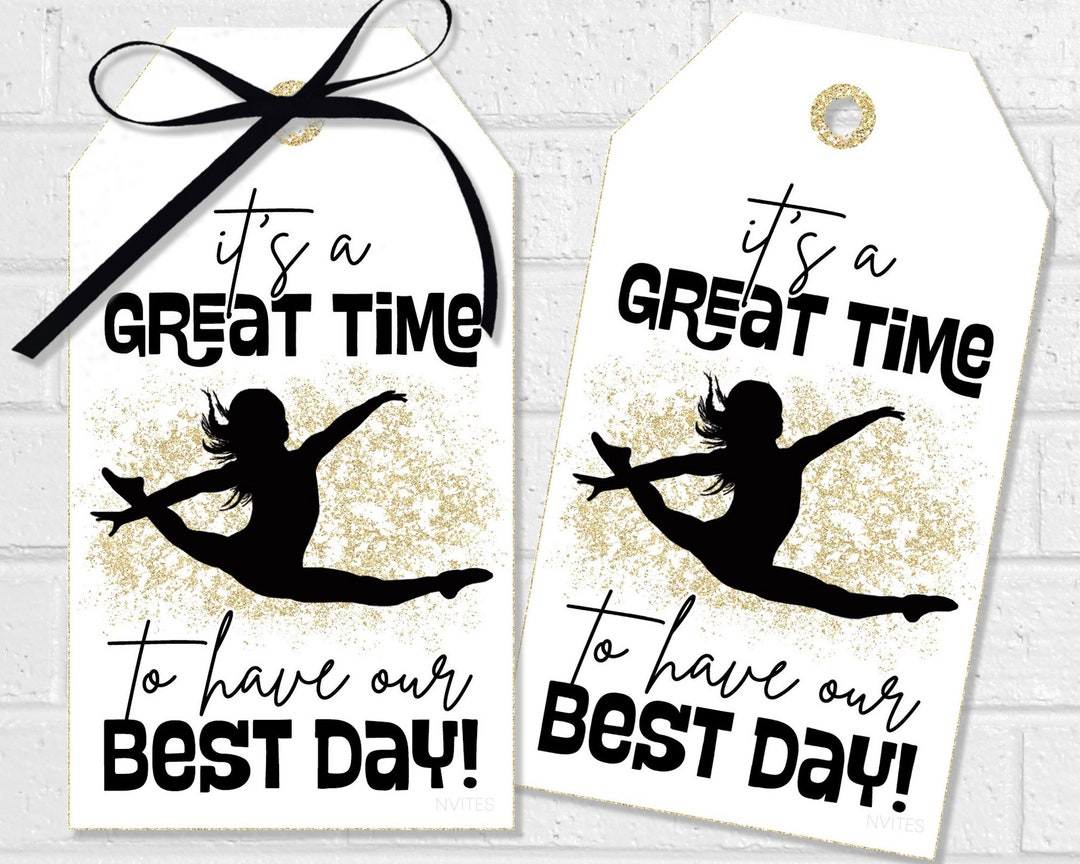 Dance Good Luck Tags, Printable Great Day Poms Team Favor Tags and ...