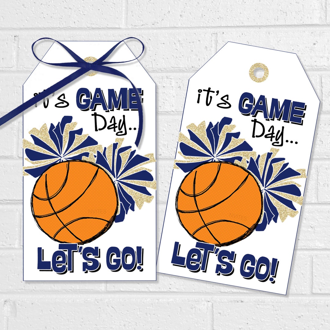 Cheer and Basketball Good Luck Tags, Basketball Game Treats, Printable ...
