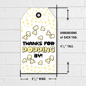 Thanks for Popping by Tags, Popcorn Ball Tags and Labels, Thank You ...