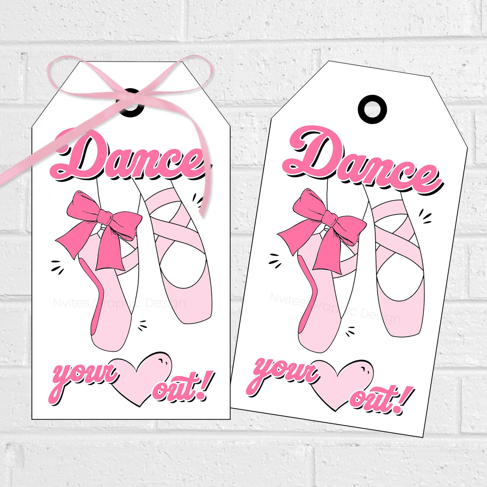 Ballet Dancer Good Luck Tags: Dance Your Heart Out Recital Gift and ...