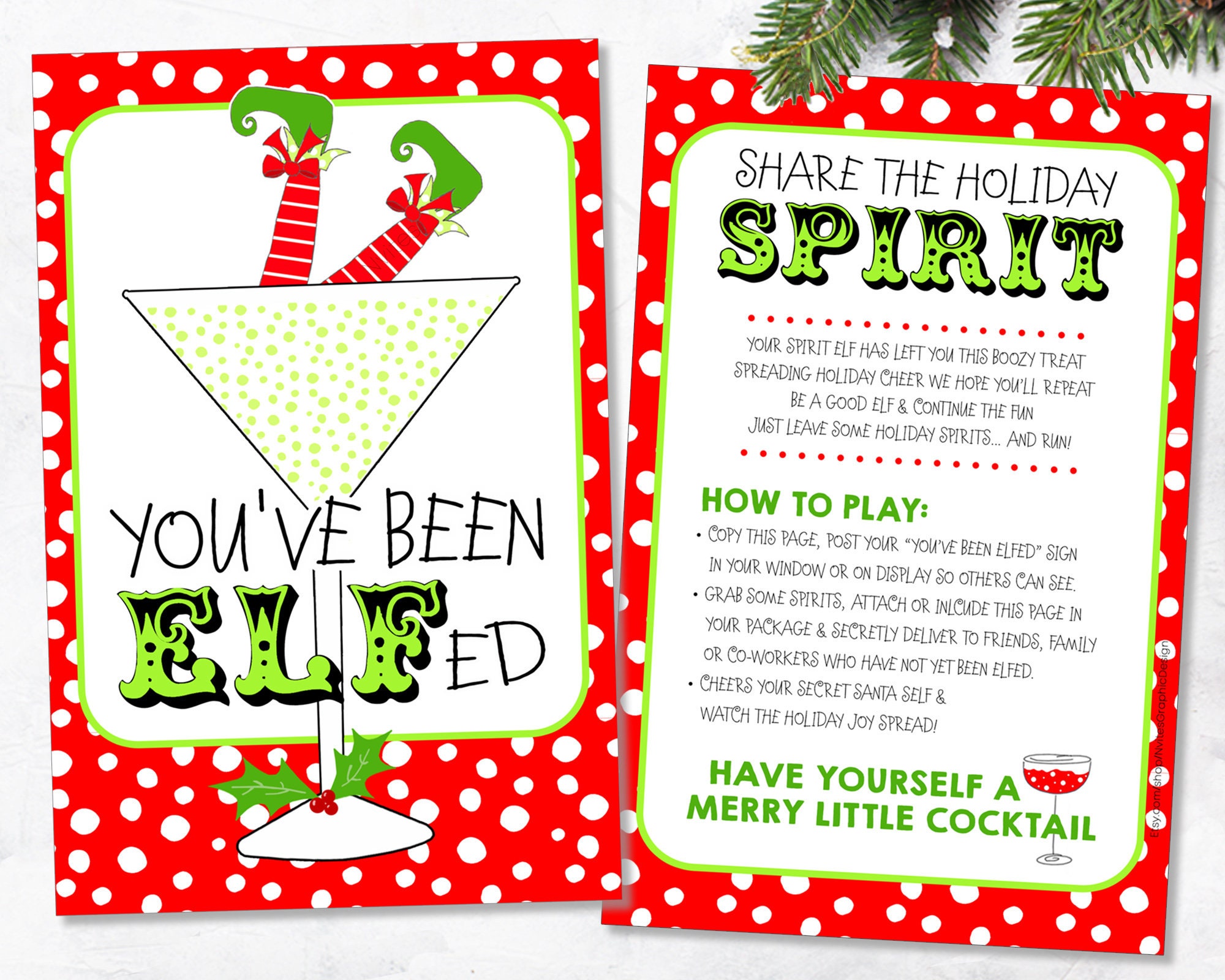 You've Been Elfed Adult Holiday Game You've Been | Etsy