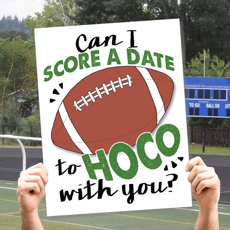 Printable Football Homecoming Proposal - Etsy