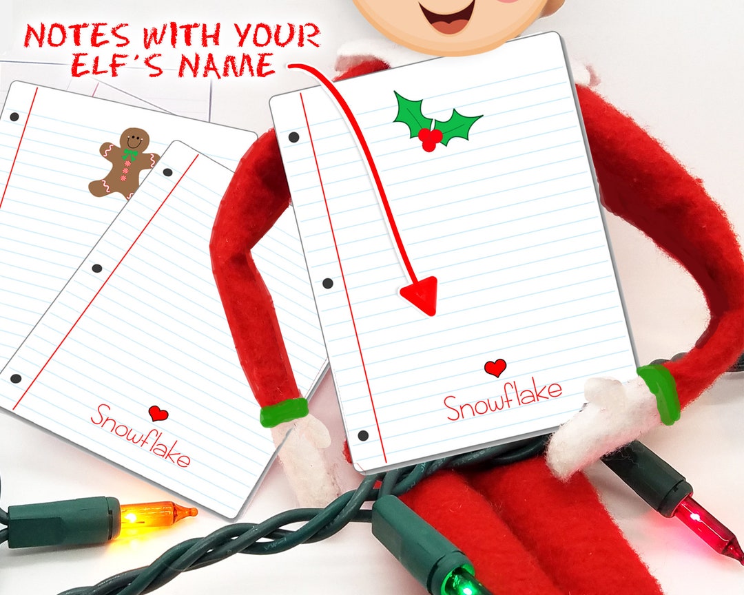 Personalized Elf Notes, Letter From Santa, Holiday Activity (PDF ...