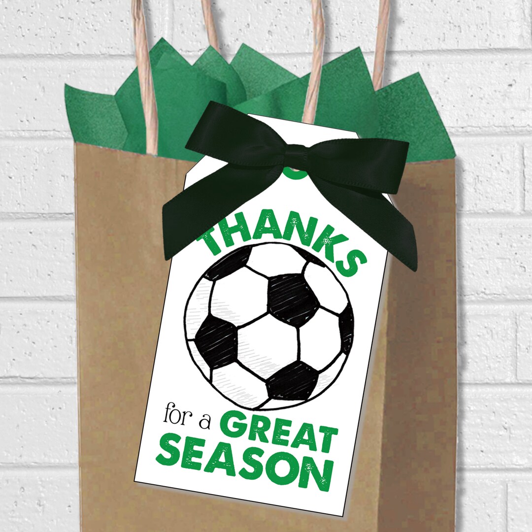 Soccer Team Favor Tags, End of Season Thank You Gift (printable PDF) - Etsy