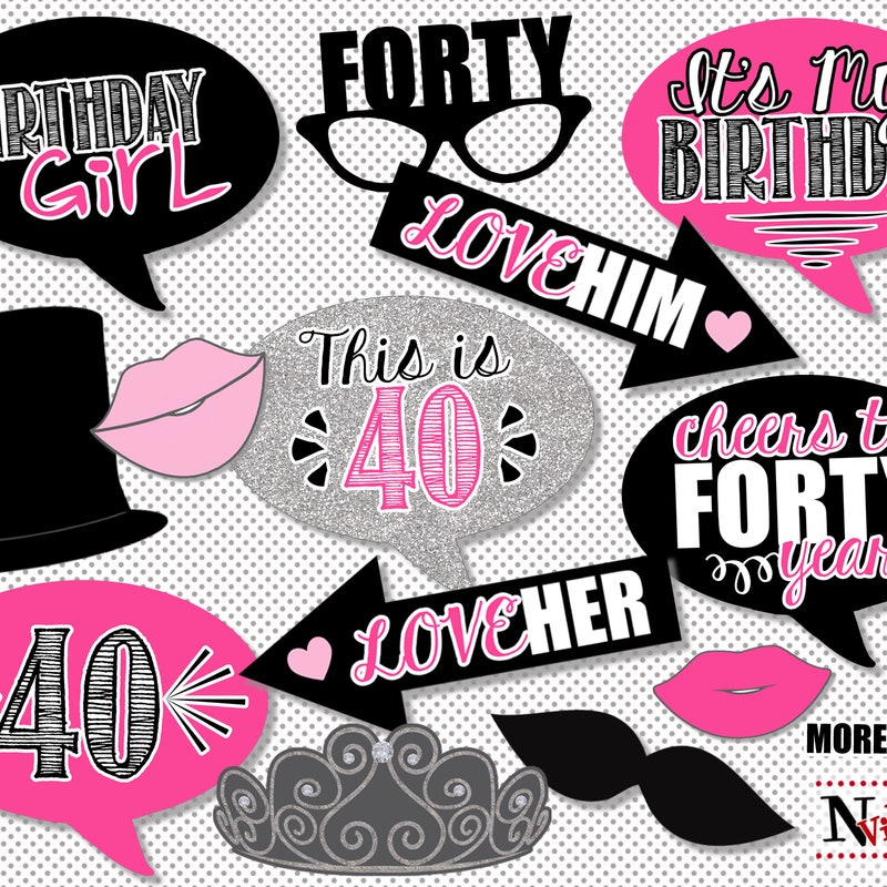 40th Photo Props - Etsy