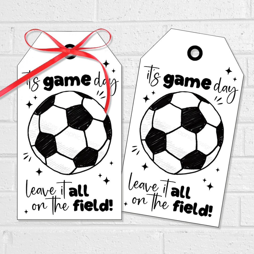 Soccer Game Day Tags, Team Good Luck Snack Pack Printable (digital ...