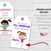 Gymnastics Valentine Tags, Printable Gymnast Treat Tags and Goodie Bag ...